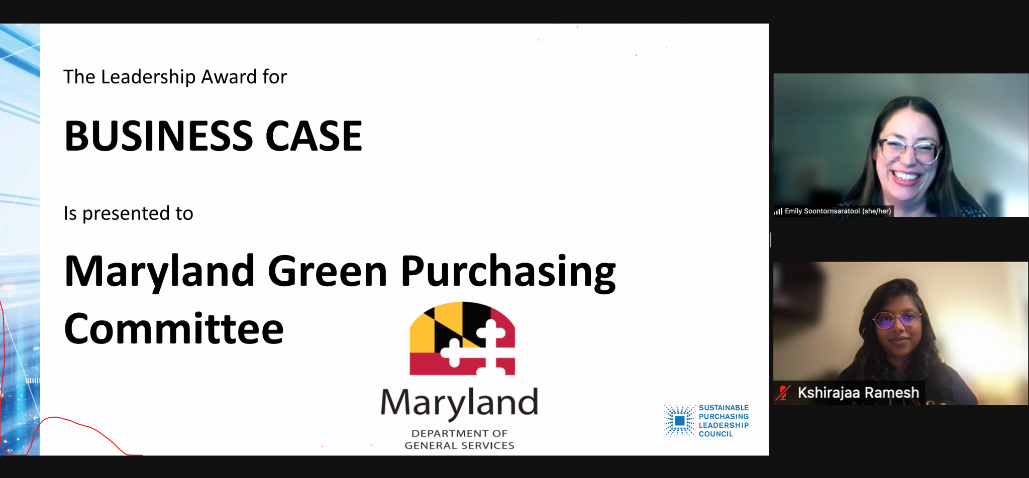 STATE OF MARYLAND RECOGNIZED WITH 2021 LEADERSHIP IN SUSTAINABLE ...
